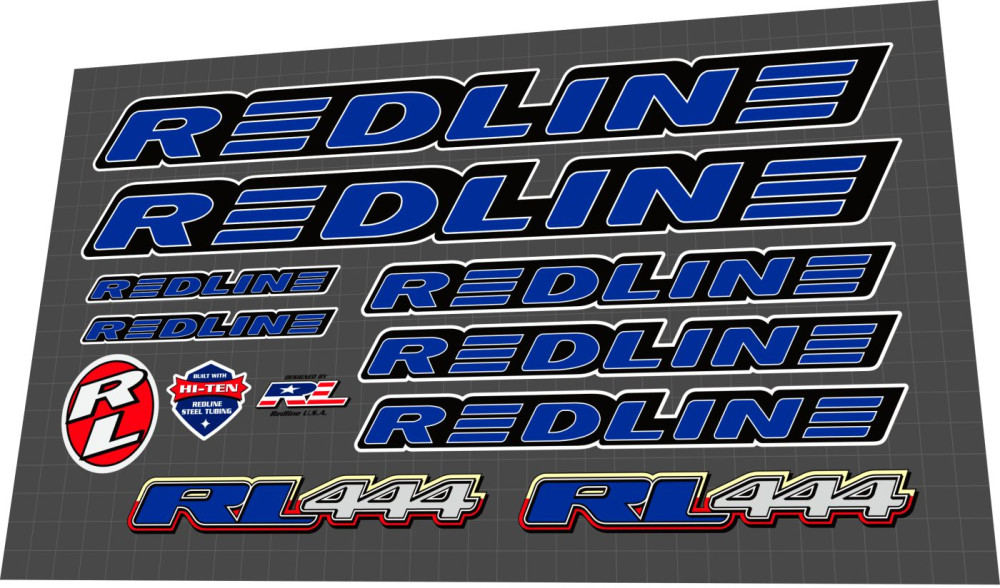 1996 Redline RL 444 blue custom - Elite BMX Decals