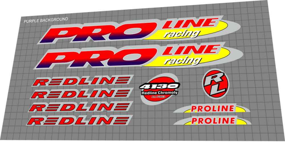 1994 Redline Proline Racing purple - Elite BMX Decals